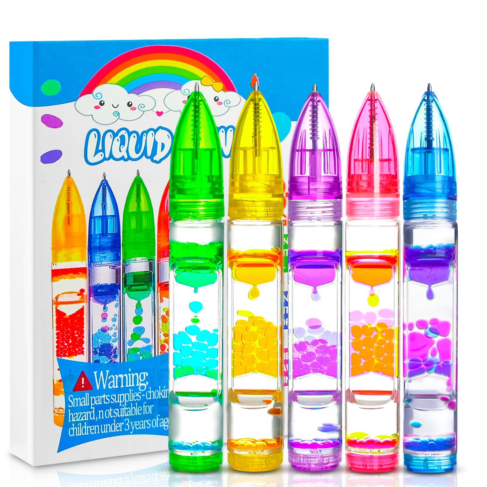 Sensory Toys Liquid Motion Timer Bubbler 3 Set, Best Fidget Toys for ...